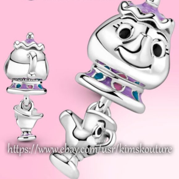 Pandora | Jewelry | Pandora Beauty And The Beast Mrs Potts And Chip ...